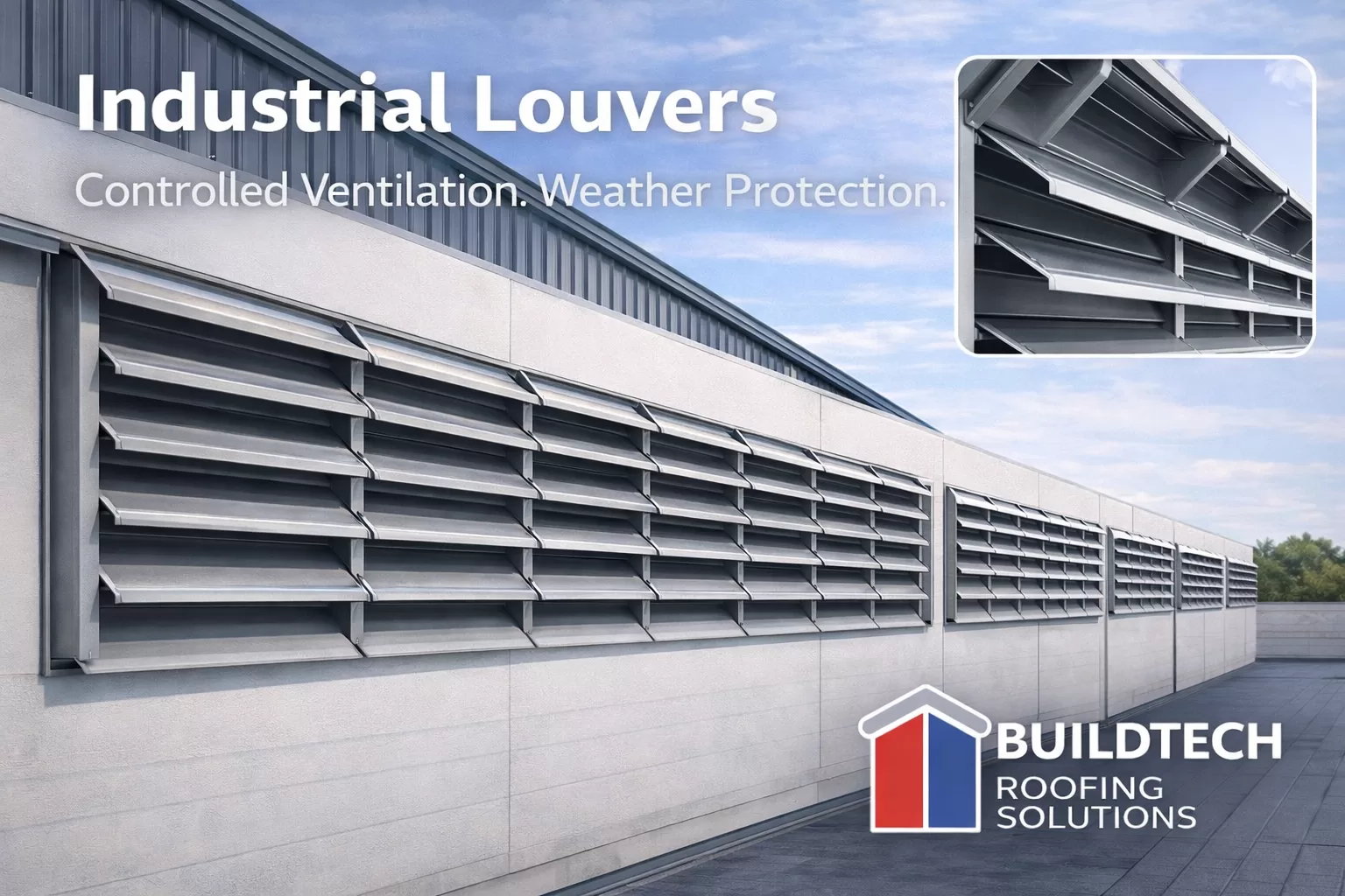 Industrial Louvers for Factory Ventilation | Buildtech Roofing ...
