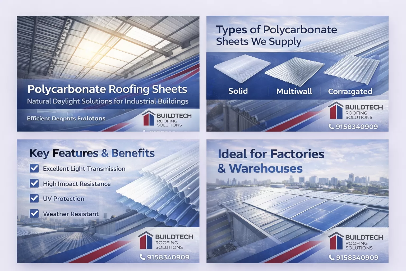 Polycarbonate Roofing Sheets for Industrial Daylighting | Buildtech ...